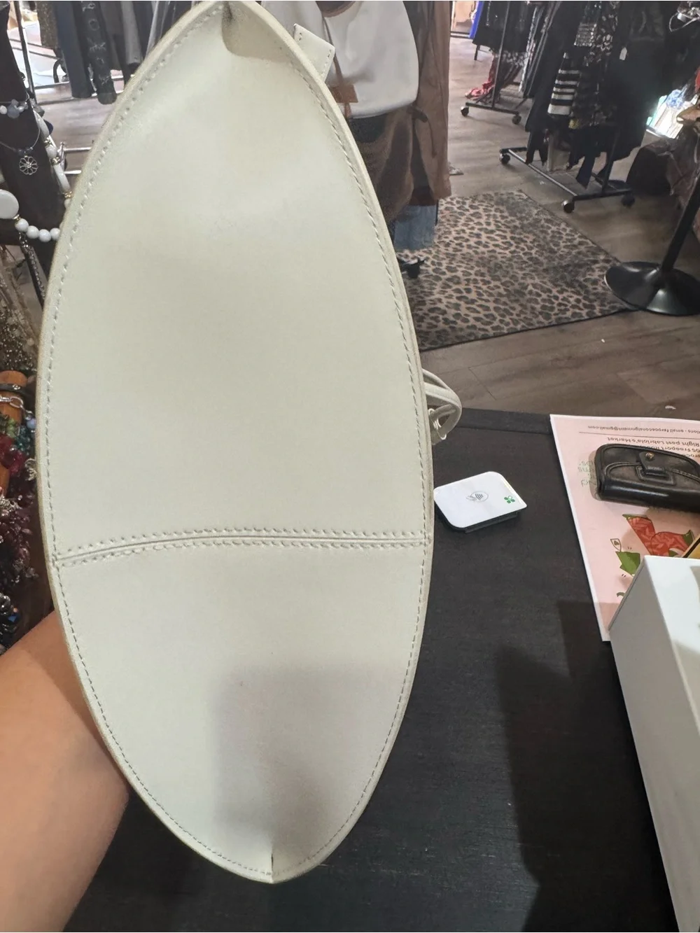 Bags | White Crescent Shoulder Bag | Poshmark